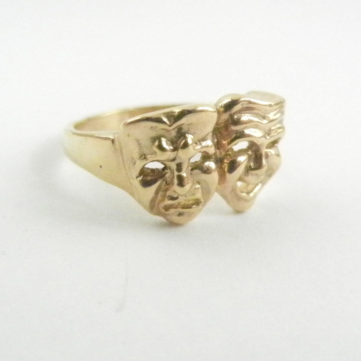 Comedy and Tragedy Ring – Gold Works USA